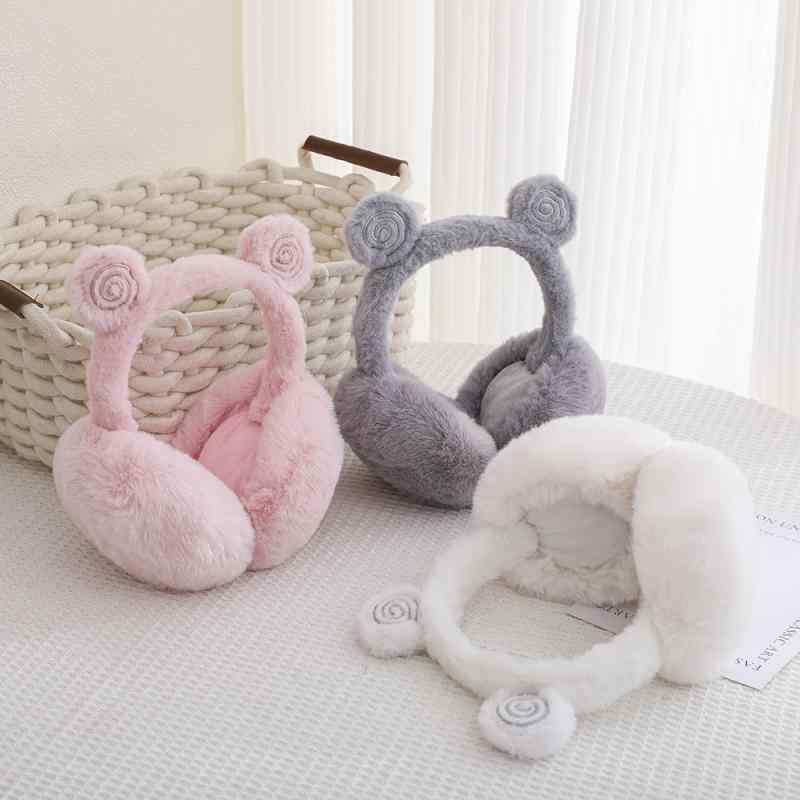 2イヤーマフ レディース 秋冬 折りたたみ式 かわいい 耳当て イヤーウォーマー 厚手 耳あて ふわふわ 防寒