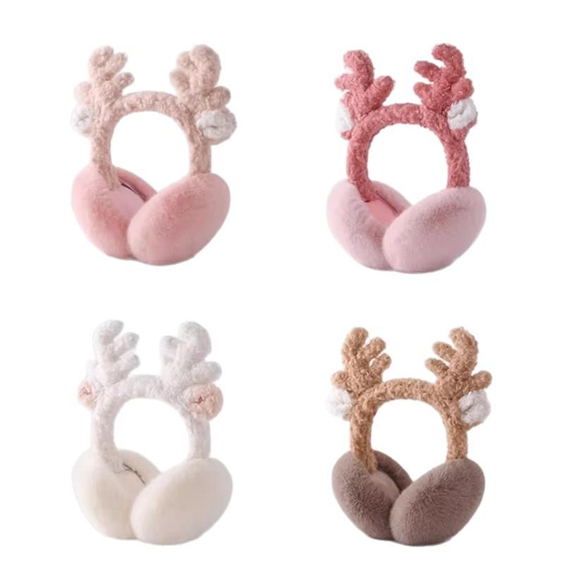 イヤーマフ レディース かわいい トナカイ 耳当て ファー 防寒 あったか 折りたたみ コンパクト 持ち運び 秋冬
