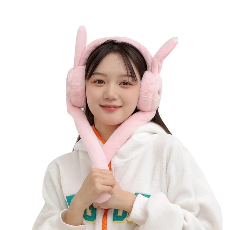 2イヤーマフ レディース 秋冬 うさぎ耳 あったか 防寒 学生 かわいい 百搭