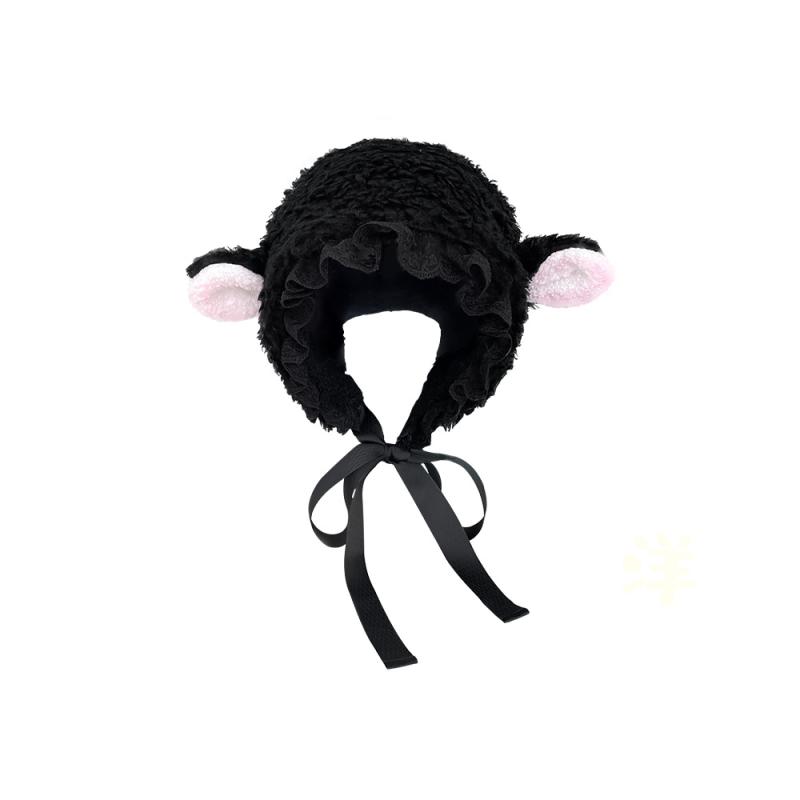 帽子 レディース 秋冬 羊毛風 かわいい 小羊耳 親子 あったか イヤーマフ 防寒