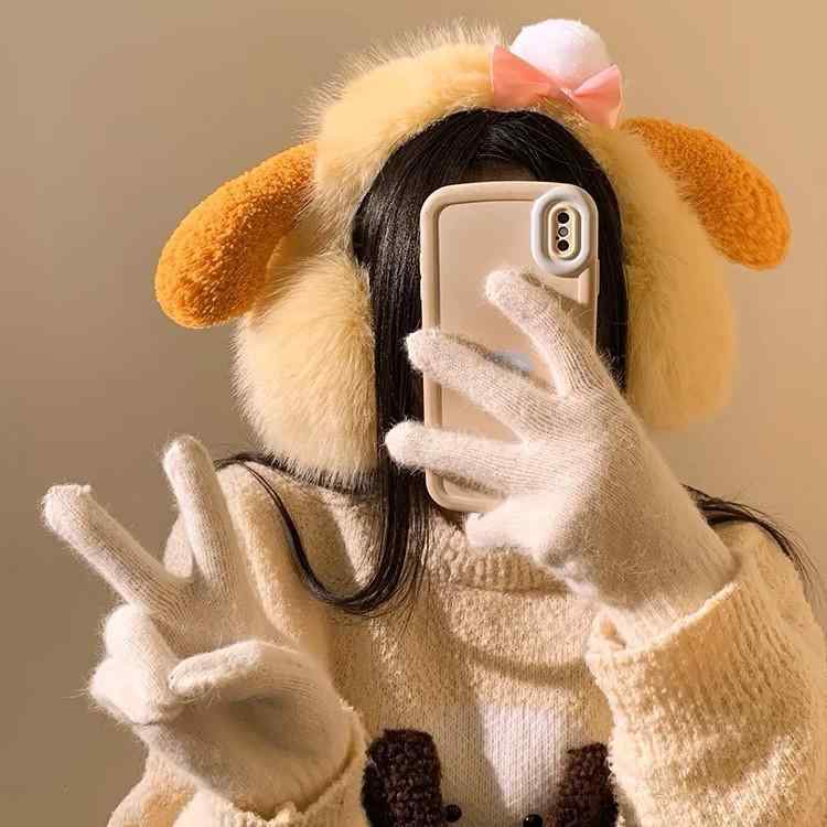 2イヤーマフ レディース かわいい 耳当て カートゥーン 防寒 保温 厚手 自転車 秋冬