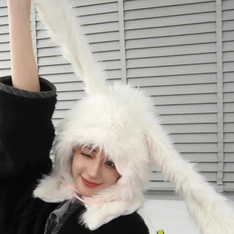 帽子 レディース 秋冬 かわいい 白 ボア 耳当て付き スヌード一体型 防寒 あったか ふわふわ 小顔効果 冷え対策