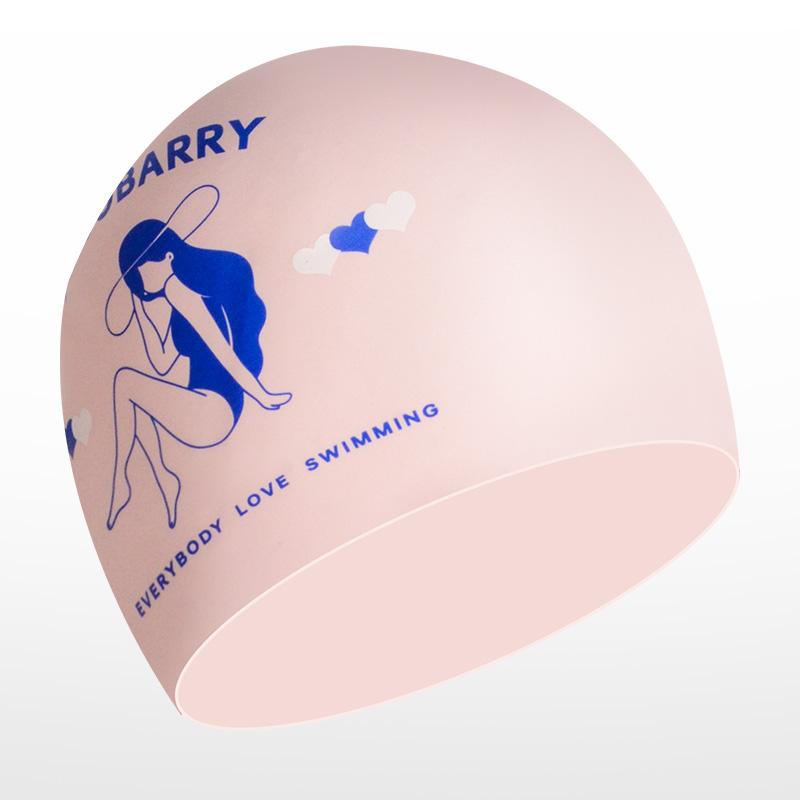 水泳帽 レディース 防水 シリコン 締め付けない 大きめサイズ ロングヘア対応 耳保護 大人用 大きめヘッドサイズ