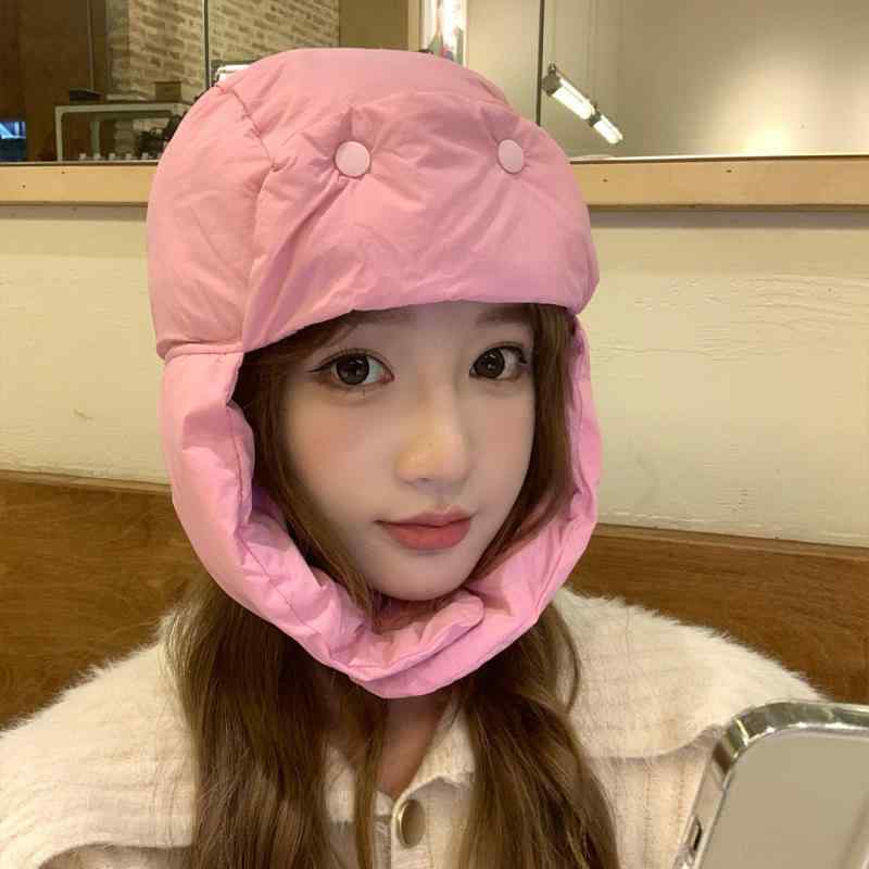 帽子 レディース 秋冬 韓国 アウトドア サイクル キャップ 厚手 防寒 耳当て付き 暖かい 防風 包頭帽子 メンズ パイロットキャップ