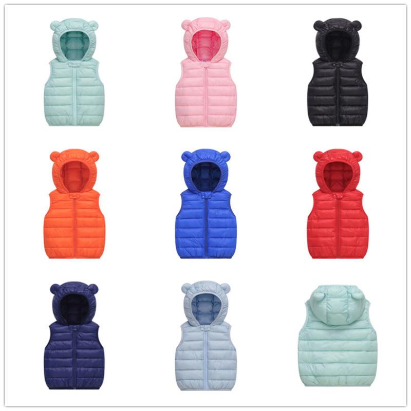 子供服 秋冬 ベビー キッズ フード付き 中綿ベスト 肩パッド入り 男女兼用 アウター