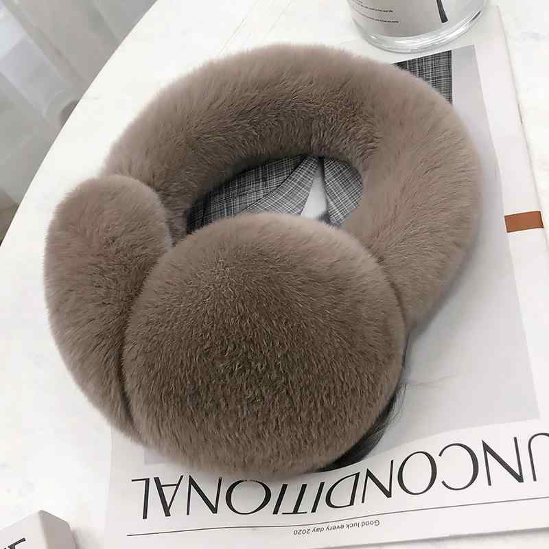 イヤーマフ 真 リアルファー ファー レディース メンズ 防寒 折りたたみ可能 イヤーウォーマー あったか かわいい 秋冬・適用性別: 男・適用年齢: 子供・素材: 兔毛・・柄: -・カラー: カーキ, 藕ピンク, ベージュ, モカ, ホワ...