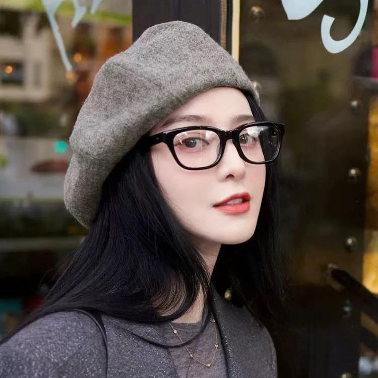 2ベレー帽 レディース 秋冬 ウール混 大頭 暖かい 画家帽 八角帽 クラシカル かわいい 小顔効果 防寒