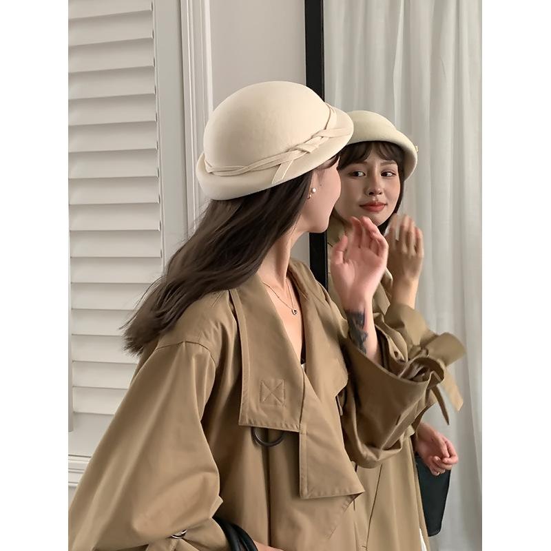 ベレー帽 レディース 秋冬 ウール フェルト ハット クラシック レトロ エレガント 上品