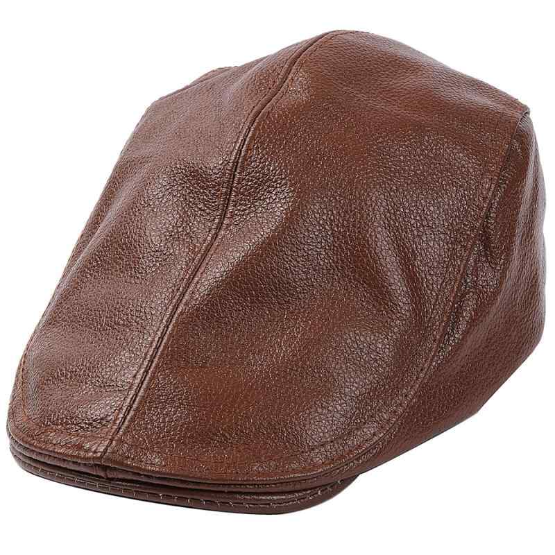 帽子 男性用 羊革 ハンチング帽 秋冬 ベレー帽 レザー キャップ 防寒 暖かい シニア 紳士 お父さん プレゼント