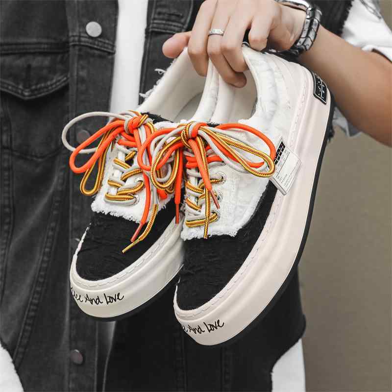 靴 メンズ 男性用 レトロ スニーカー 美脚 脚長 効果 厚底 運動靴 スポーツ カジュアル 普段使い デイリーユース