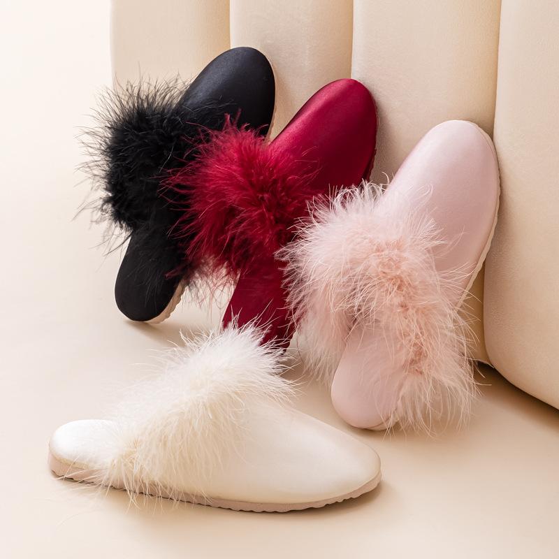 サンダル レディース 春夏 ファー スリッパ フラット ローヒール ファッション ルームシューズ 部屋履き 普段使い かわいい おしゃれ モコモコ