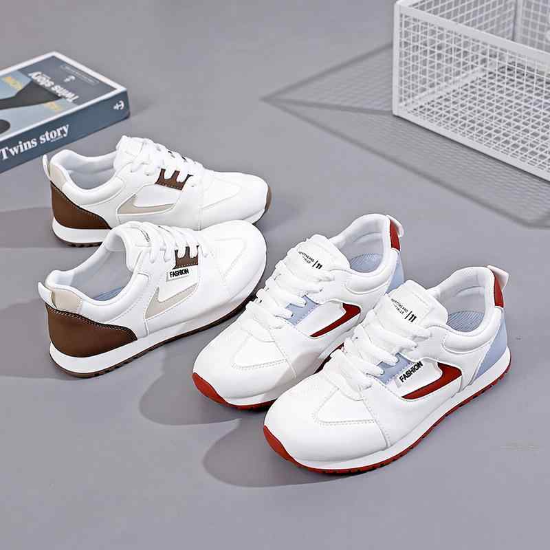 スニーカー レディース 軽量 運動靴 カジュアル ランニング シューズ 婦人靴 歩きやすい 普段使い ファッション インスタ スタイル・スタイル: 韩版・流行元素: 浅口, 交叉绑带・靴のつま先の形状: 圆头・甲材: 人造PU・柄: 纯色・...