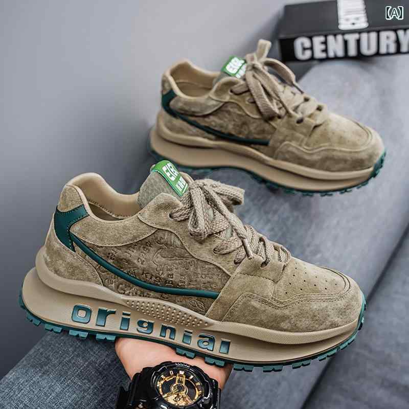 スニーカー メンズ 厚底 滑り止め スポーツシューズ カジュアル 普段使い 背が高くなる レトロ トレンド