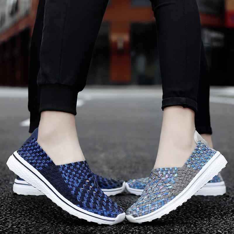 2靴 カップル 手編み シューズ メンズ 兼用 カジュアル 通気性 超軽量 紳士 観光 旅行 スニーカー