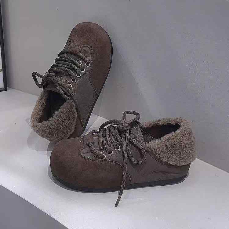 スニーカー レディース 厚底 ラウンドトゥ 秋冬 カジュアルシューズ 普段使い かわいい