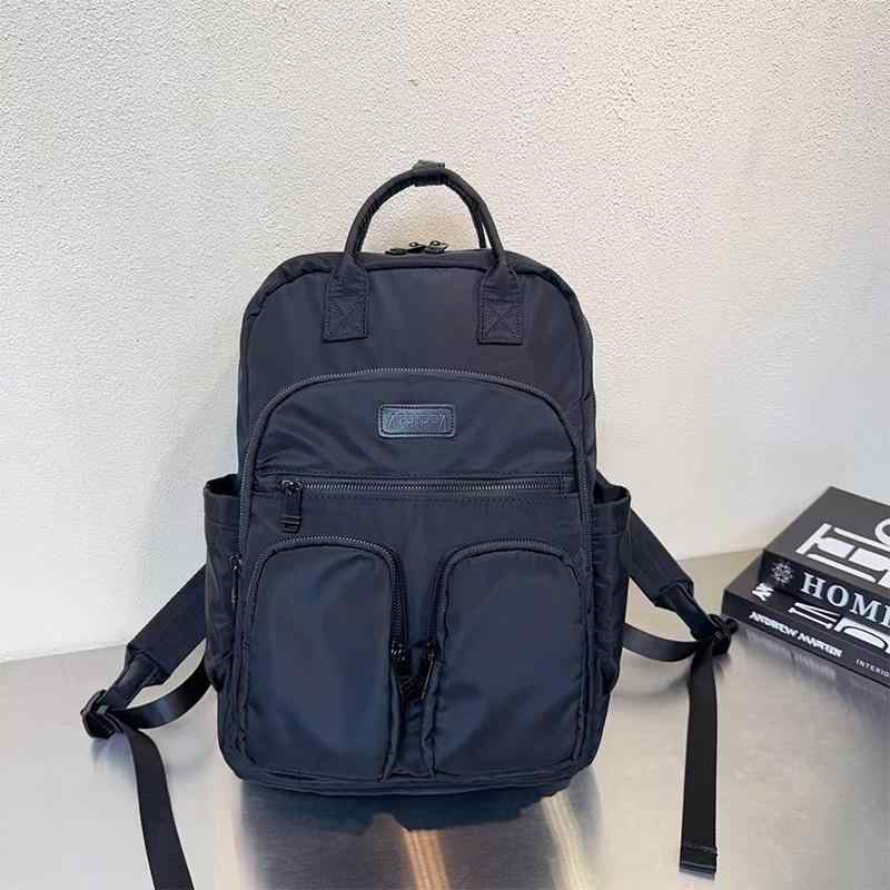 リュックサック 男性用 粗織ナイロン バックパック 多ポケット シンプル 普段使い PCバッグ 手提げ 鞄 ビジネス 通勤