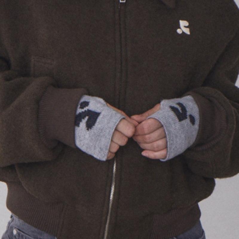 手袋 レディース 韓国風 ニット 無指 学生 ペア 防寒 アウトドア グローブ