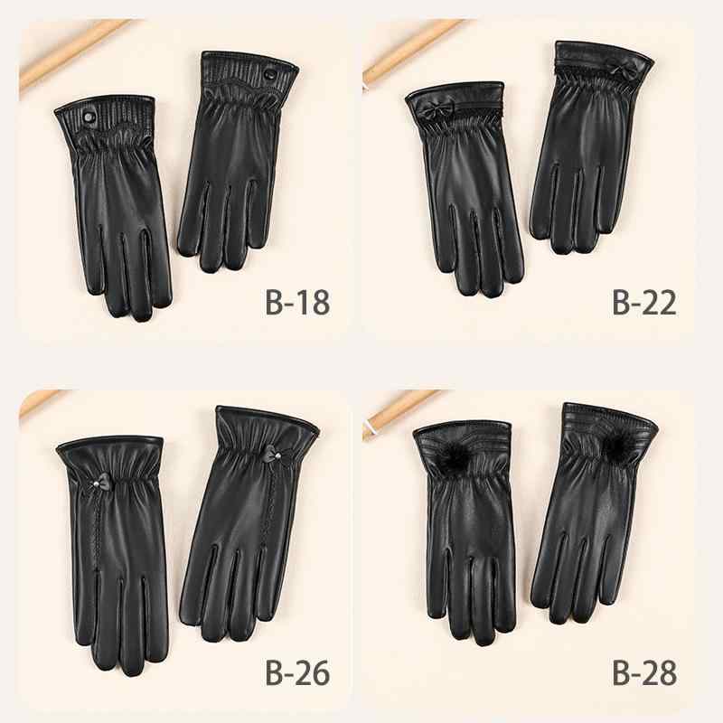 手袋 レディース 全掌 タッチパネル対応 防寒 防風 防滑 柔らかい 羊革 薄い裏起毛 アウトドア バイク 秋冬