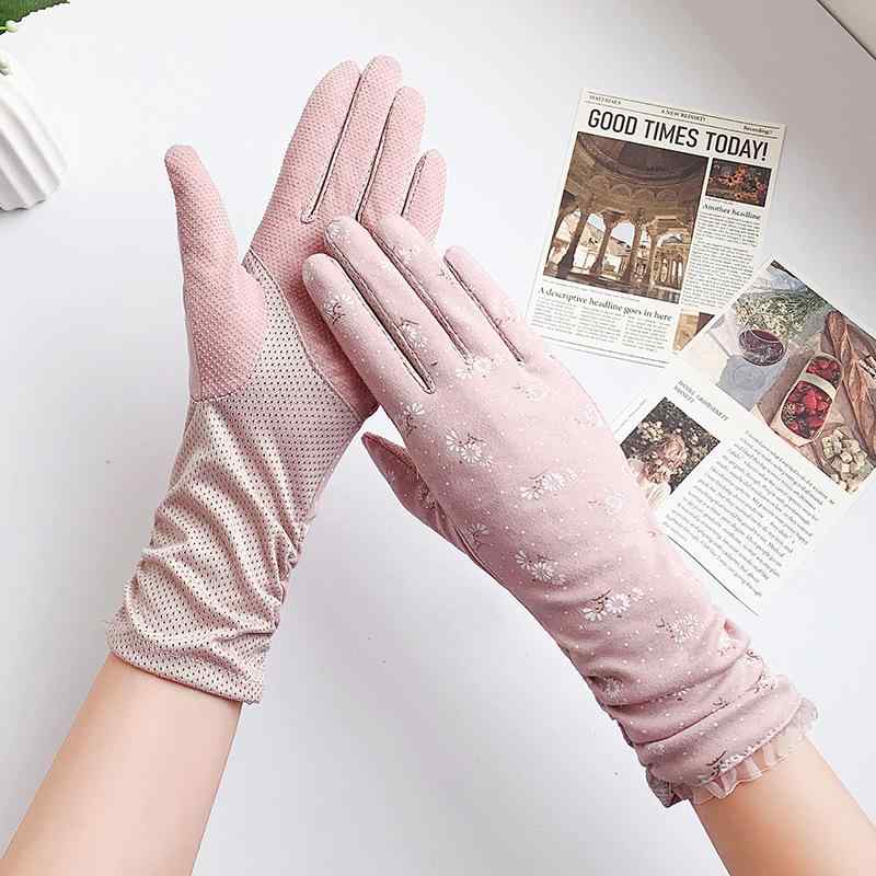 手袋 レディース 春夏 薄手 綿 滑り止め 通気性 接触冷感 運転 自転車 ドライブ UVカット 紫外線対策 日焼け止め