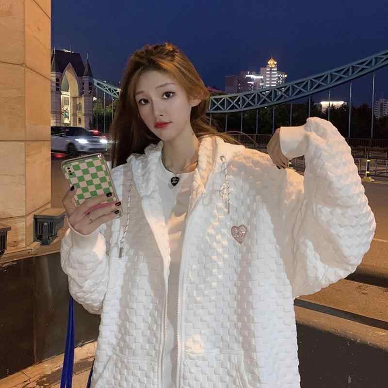 パーカー レディース 秋冬 デザイン 長袖 卫衣 ゆったり ラフ スタイル ジップアップ トップス