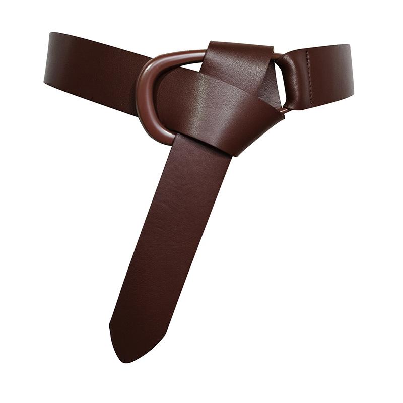 ベルト レディース レザー ワイド 牛革 結び ウエストマーク ワンピース スーツ アクセサリー おしゃれ かわいい[ "・素材: 牛革", "・ベルトバックル素材: 合金", "・ベルトの...