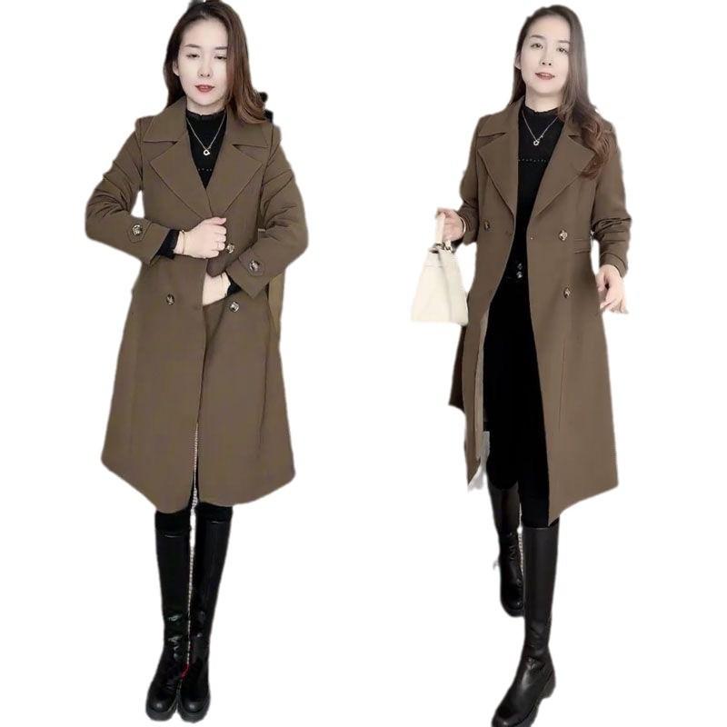 コート レディース 秋冬 暖かい 裏起毛 厚手 スタイルアップ 細見え ミドル丈 アウター