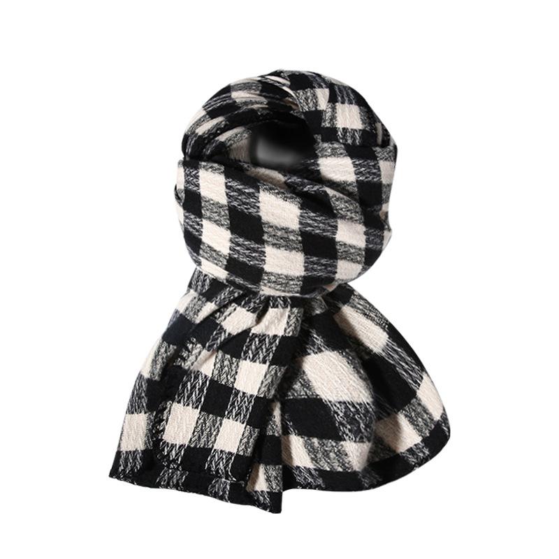 マフラー レディース 秋冬 レトロ チェック柄 ショール ストール 襟巻き 高級感 韓国風 美ラード 配色 あったか 防寒 学生 百搭