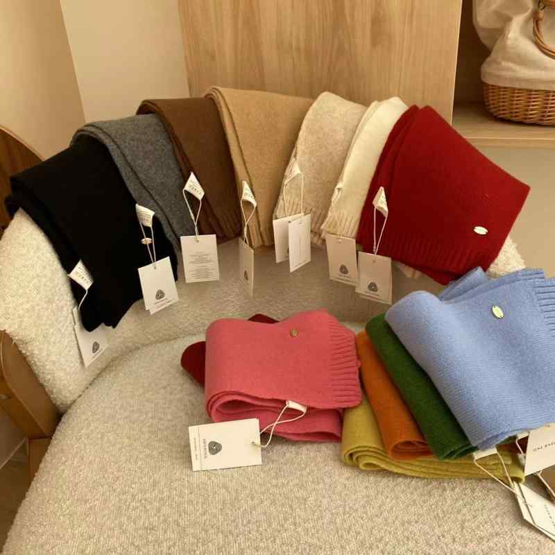 2マフラー レディース 秋冬 ウール100% 赤 ストール 日本製 日系 かわいい カップル 学生 防寒 ギフト 贈り物 プレゼント 細め