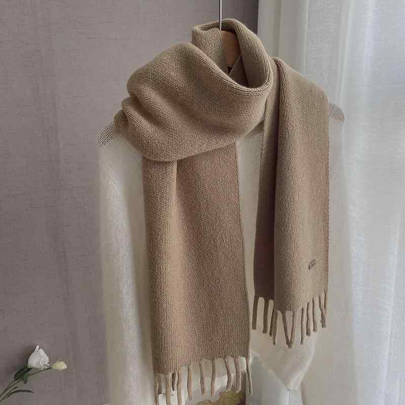 2マフラー レディース 全羊毛 ニット ストール ショール フリンジ 秋冬 あったか 防寒 かわいい きれいめ 上品 エレガント ガーリー フェミニン 大人 シンプル おしゃれ