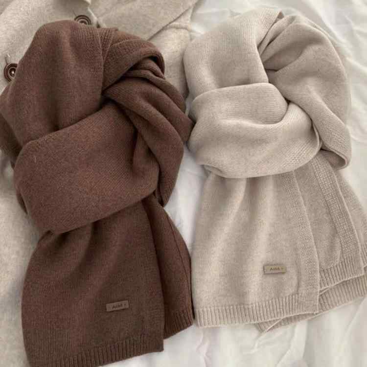 2マフラー 男性用 女性用 100% 全羊毛 カシミヤタッチ 柔らか カフェオレ色 ショール ストール 暖かい 秋冬 防寒 高級感 ニット・機能: 保温・スタイル: 日韓, 自然, スイート, 韩版韩式・素材: 羊毛・カラー: オートミール...