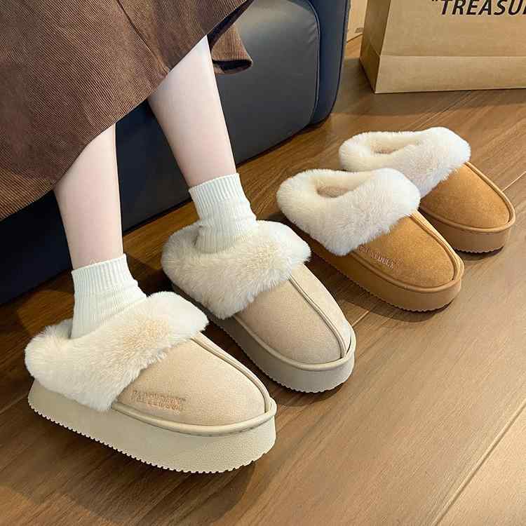 サンダル レディース 秋冬 ファーサンダル 厚底 防寒 あったか スリッパ ルームシューズ 室内履き 外履き かわいい