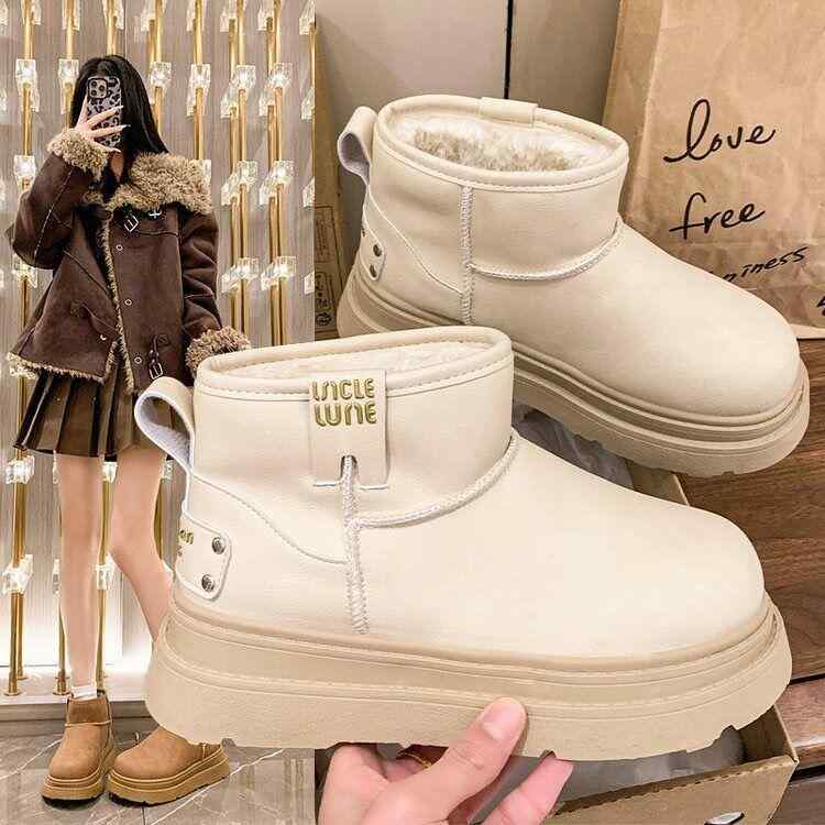スノーブーツ レディース 秋冬 ショートブーツ 防滑 レトロ パンプス 加絨 ボア あったか 保温 綿靴 ぺたんこ フラット ローヒール 履きやすい 歩きやすい 普段使い