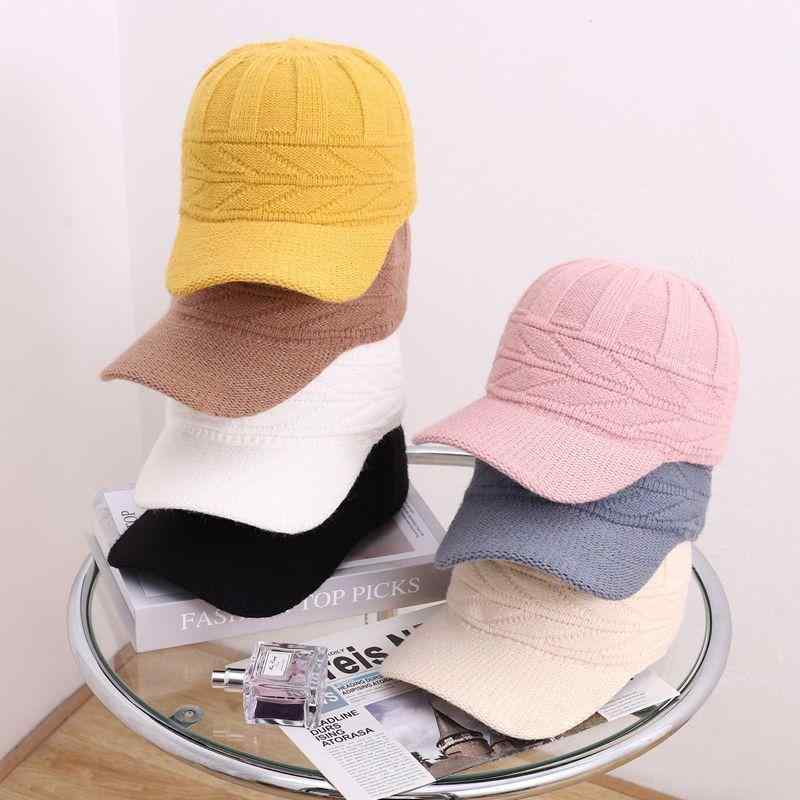 2ニット帽 レディース 秋冬 防寒 暖か 野球帽 おしゃれ キャップ 高級感