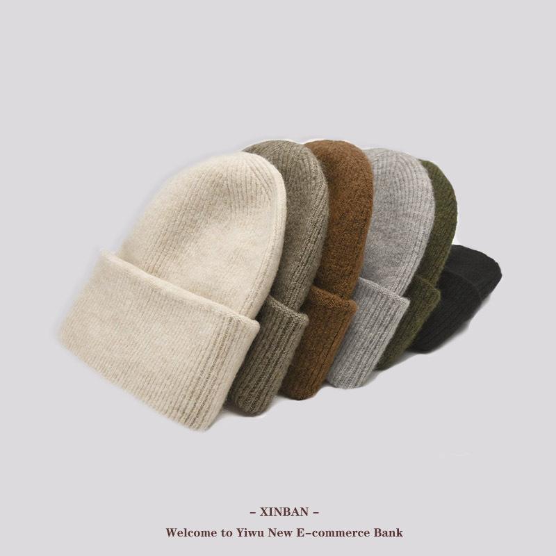 2ニット帽 レディース 秋冬 防寒 保温 护耳 毛糸 帽子 メンズ 大頭 纯色 ゆったり ビーニー・製品カテゴリ: ニット帽・帽子の種類: ラウンドトップ・つばの形状: 短い・色: ブラック, グレー, カーキ, 乳白色, オリーブ, コー...