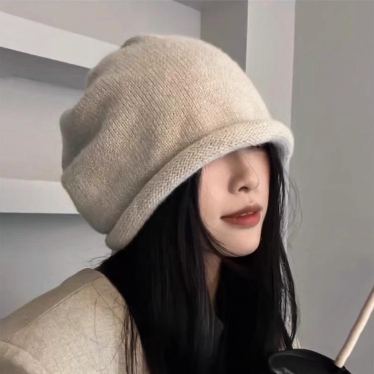 2ニット帽 レディース 秋冬 堆堆帽 小顔効果 ケーブル編み あったか 防寒 冷え対策 かわいい おしゃれ 無地 暖かい ストレッチ 伸縮性 チューリップハット カジュアル