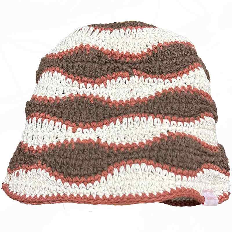ニット帽 レディース 秋冬 韓国風 レトロ 配色 切り替え 飾り付き 毛糸帽子 暖かい かわいい 防寒 小顔効果