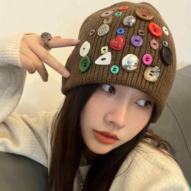 帽子 レディース 秋冬 個性 かわいい ニット帽 小顔効果 ビーニー カップル あったか 毛糸