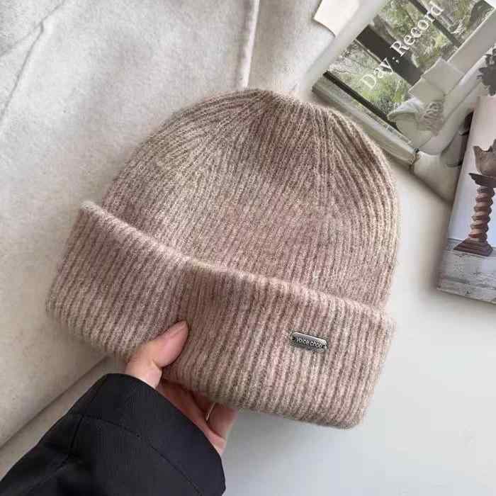 ニット帽 レディース 秋冬 ウール混 厚手 あったか 小顔効果 ビーニー おしゃれ かわいい