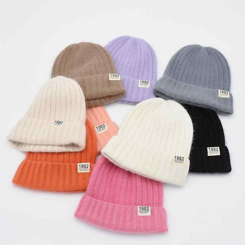 帽子 レディース ニット帽 秋冬 韓国風 カジュアル かわいい 普段使い ラビットファー混紡 小顔効果 あったか 毛糸