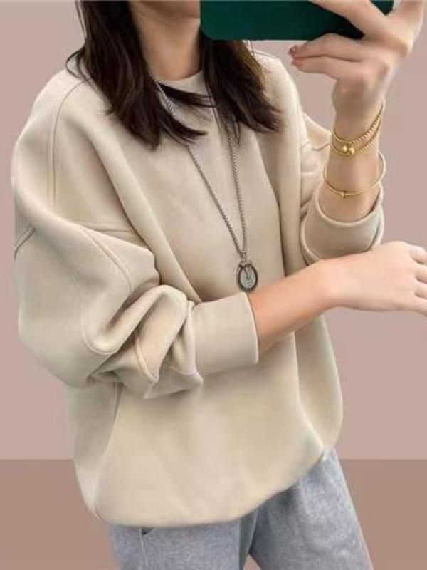 トレーナー レディース 秋冬 ファッション スウェット プルオーバー あったか 裏起毛 厚手 防寒 トップス かわいい カジュアル[ "・柄: 無地", "・スタイル: プルオーバー", "...