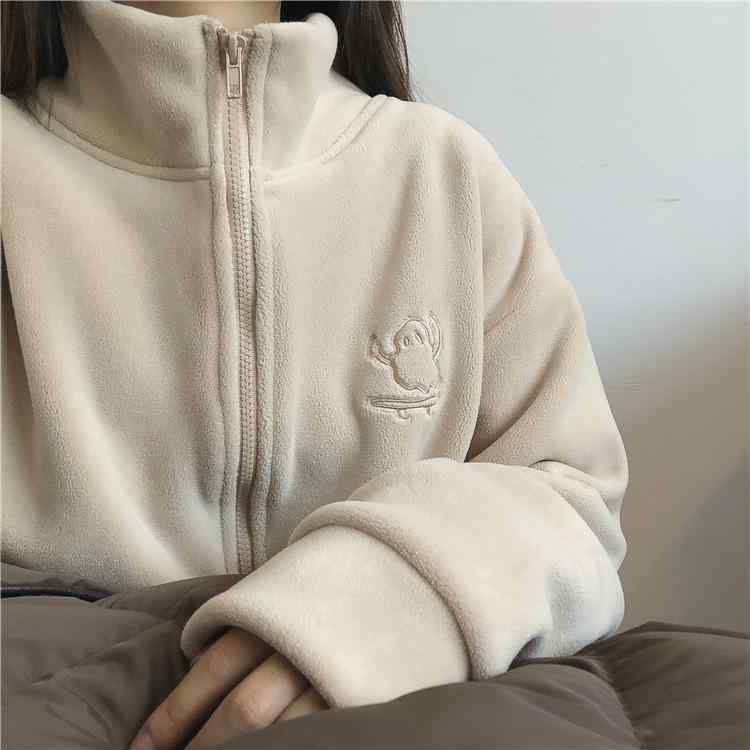 コート レディース 秋冬 羊 羔 毛 アウター ボア ジャケット あったか フリース 裏起毛 ゆったり かわいい カジュアル
