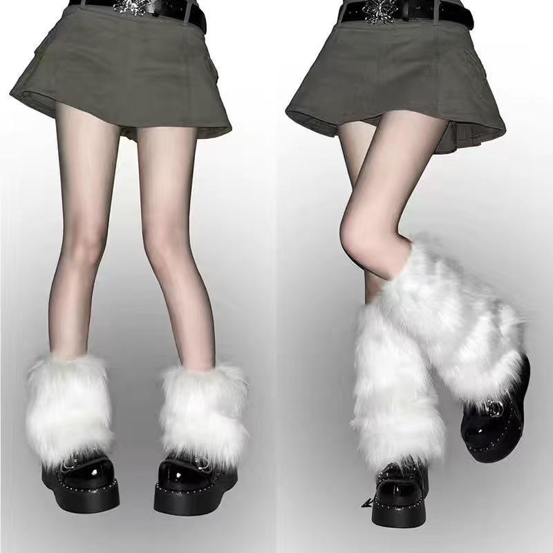 レッグウォーマー レディース ファー レッグウォーマー ふわふわ ソックス 靴下 ルーズソックス 美脚効果 冷え対策 暖かい 防寒 保温 冷え取り あったかグッズ