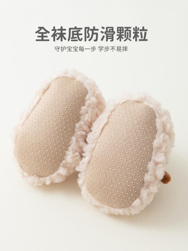 ベビー シューズ 秋冬 新作 厚手 保温 赤ちゃん 幼児 練習靴 カートゥーン ソフト 滑り止め 新生児 靴下