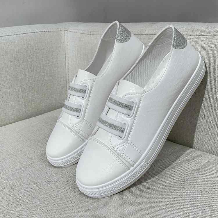 靴 レディース スニーカー ローカット ラウンドトゥ 学生靴 スクールシューズ 白靴 紐靴 春夏 秋冬