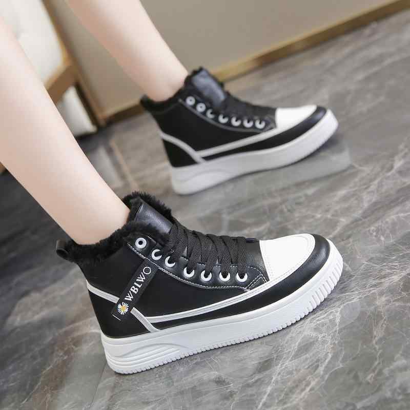 靴 レディース スニーカー 秋冬 加綿 あったか ハイカット カジュアル 女子 学生 ランニング スポーツ 運動 トレンド・靴の高さ: ハイカット・つま先の形状: ラウンドトゥ・スタイル: カジュアル・対象性別: 女性・アッパー素材: PU...