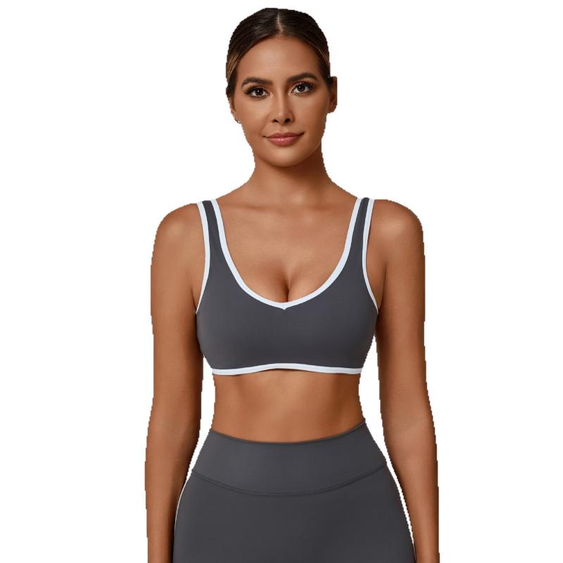 スポーツブラ レディース 防振 一体式 ヨガブラ 幅広肩紐 アウトドア フィットネス トレーニング