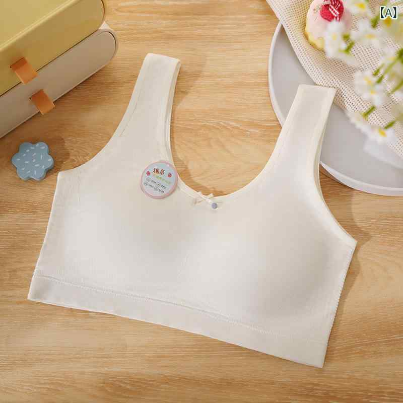 2ブラジャー スクールインナー ノンワイヤー ハーフトップ スポブラ 中学生 高校生 スポーツブラ ジュニアブラ ファーストブラ 無縫製 シームレス ストレッチ 吸汗速乾 通気性・対象: 15歳以上・素材: 粘纤・スタイル: 背心式・主な素...