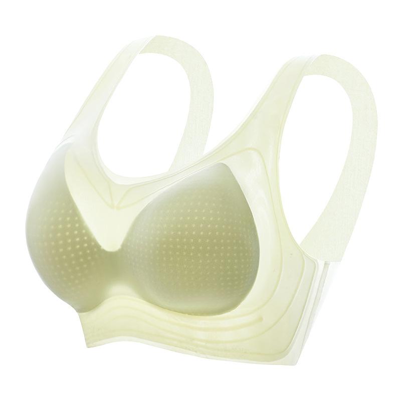ブラジャー レディース 一体型カップ 通気性 ノンワイヤー 美背 大码 寄せ 上げ 背心式 接触冷感
