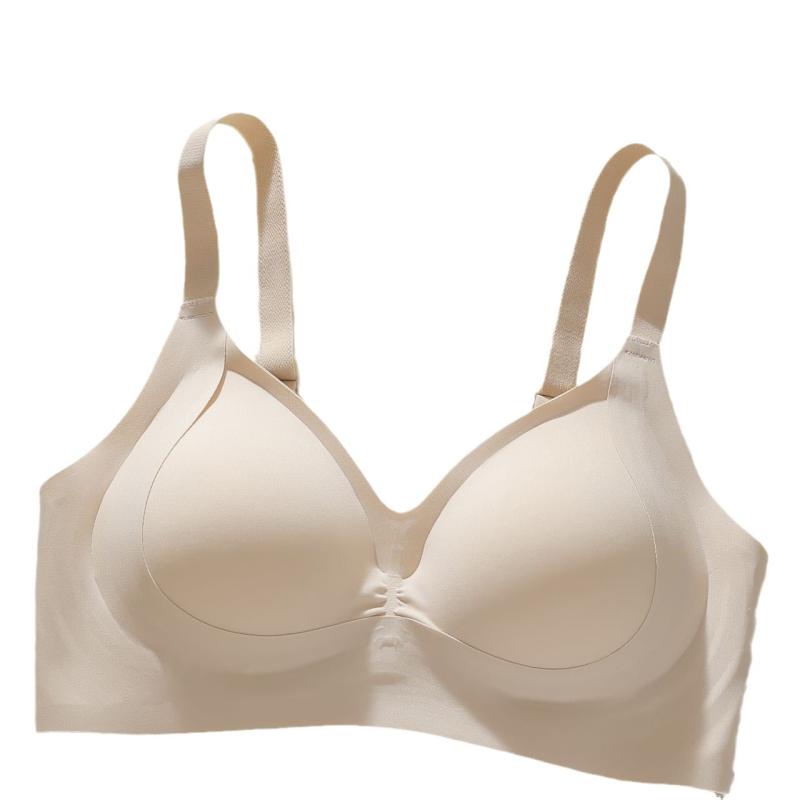 ブラジャー レディース 提拉 塑型 手のひらカップ 支え 简约 無痕 小胸 聚拢 一体式 無縫 文胸