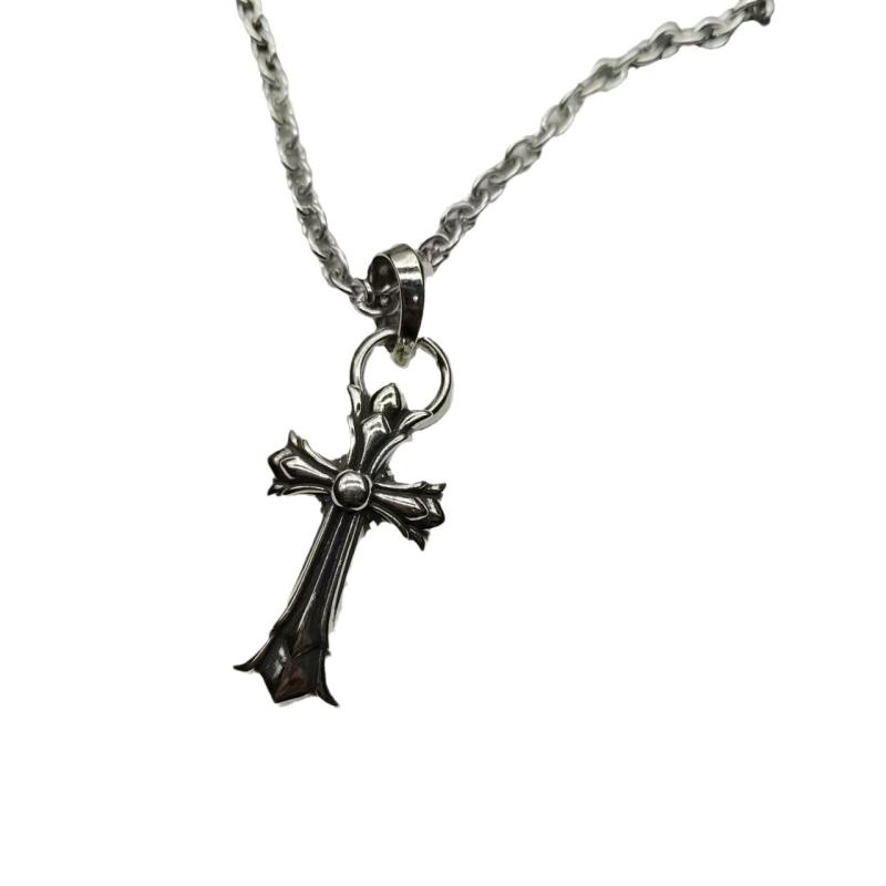 ネックレス 男性用 泰銀 レトロ 十字架 剣 錨 セーターチェーン ヒップホップ風